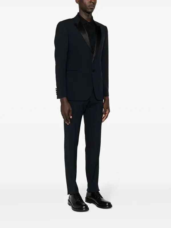 Emporio Armani Satin-trim Single-breasted Suit