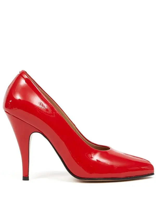 MAISON MARGIELA Tabi Patent Leather Pumps - Red