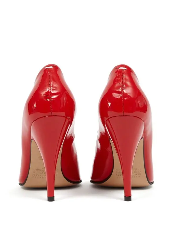 MAISON MARGIELA Tabi Patent Leather Pumps - Red