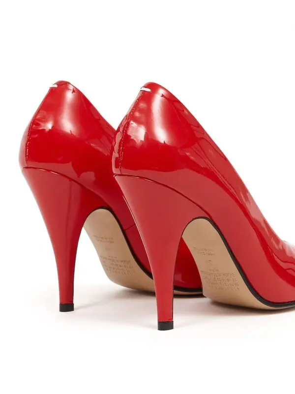 MAISON MARGIELA Tabi Patent Leather Pumps - Red