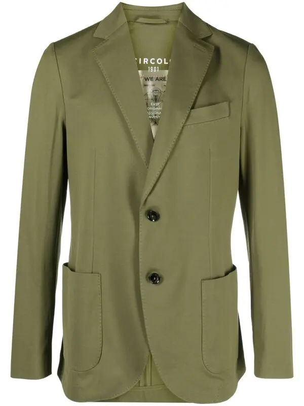 CIRCOLO 1901 Notched-lapels Cotton Blend Blazer