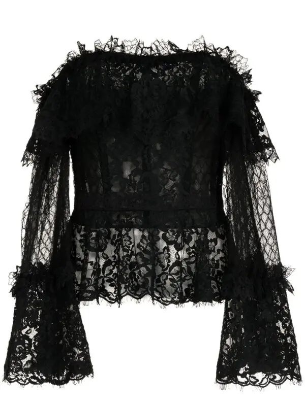 Zuhair Murad Floral-lace Peplum Blouse