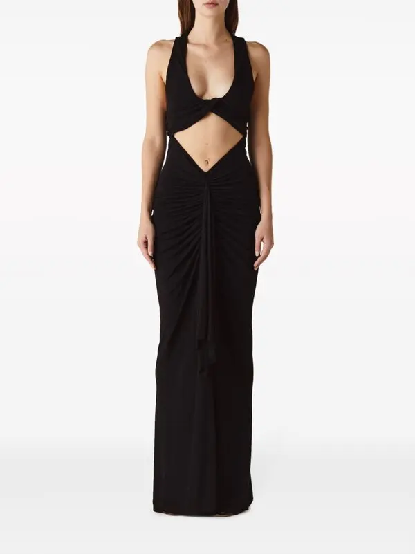 Christopher Esber Vivenda Draped Cut-out Maxi Dress