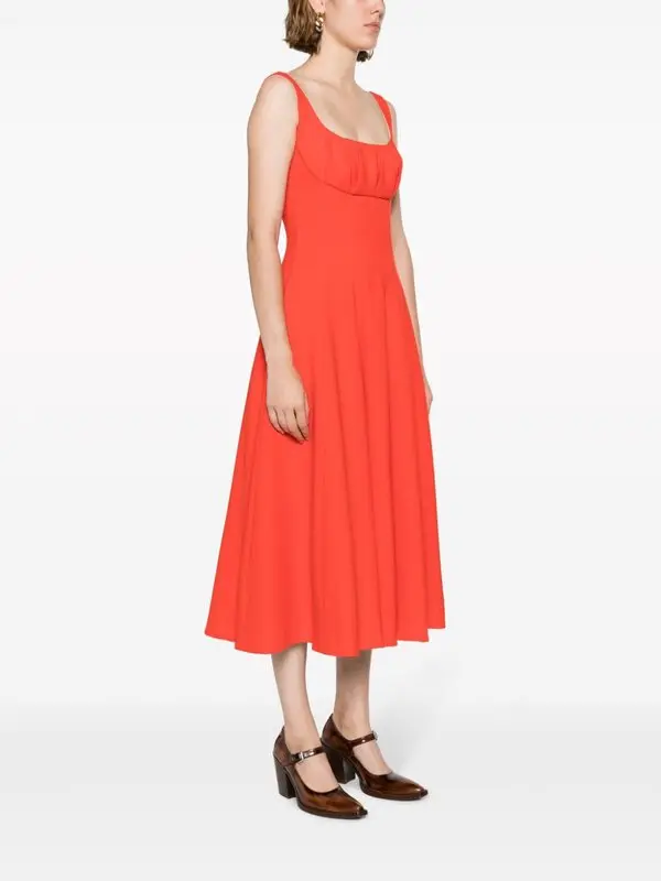 emilia wickstead pink gingham dress Emilia Wickstead Off-the-shoulder Gingham Dress in Pink
