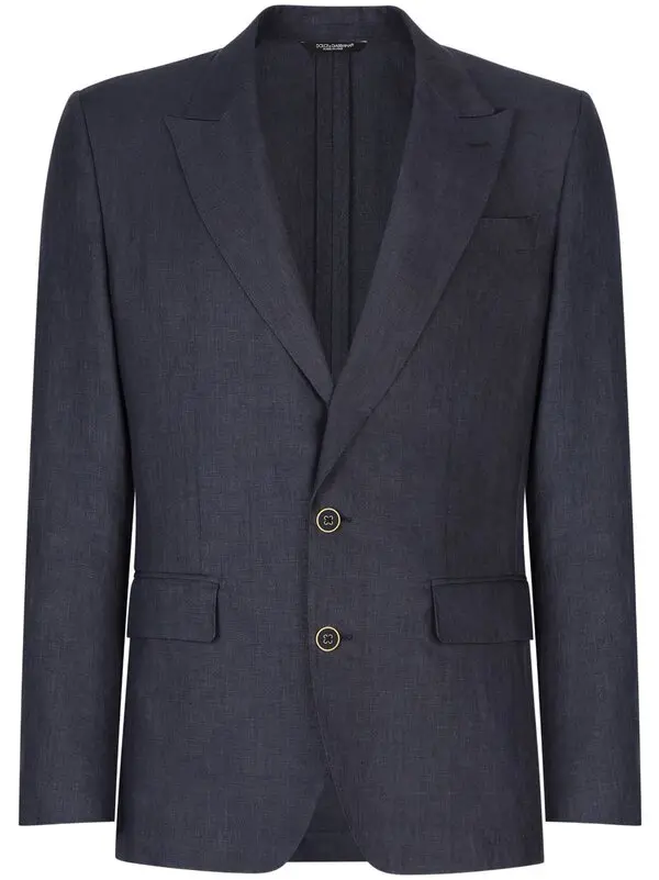 Dolce & Gabbana Linen Sicilia-fit Jacket - Blue