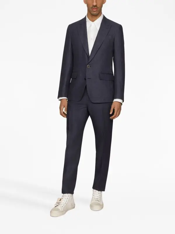 Dolce & Gabbana Linen Sicilia-fit Jacket - Blue