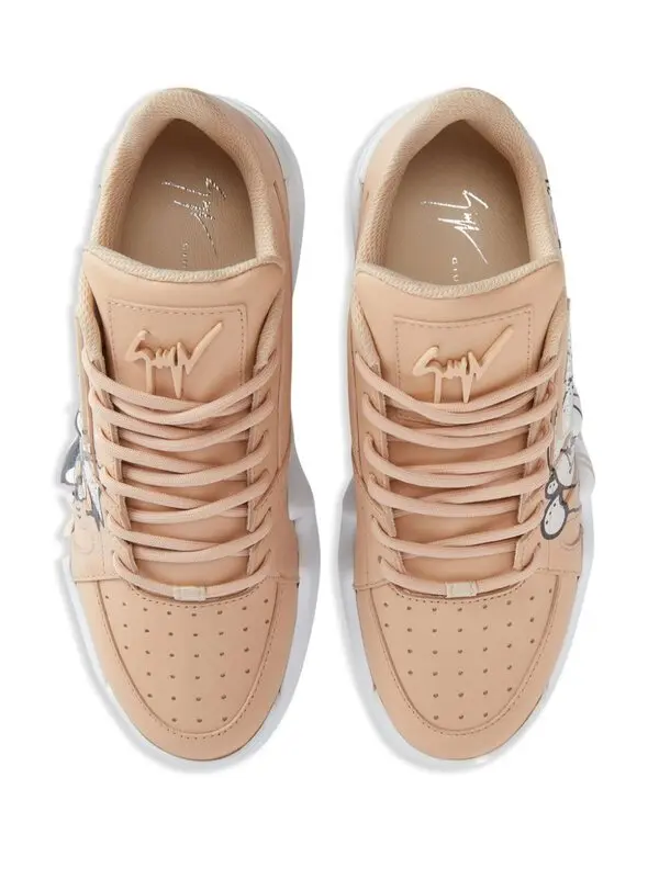 GIUSEPPE ZANOTTI Talon Graphic-print Sneakers - Neutrals