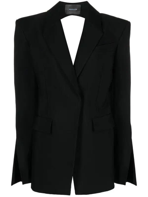 MUGLER Open-back Single-breasted Blazer