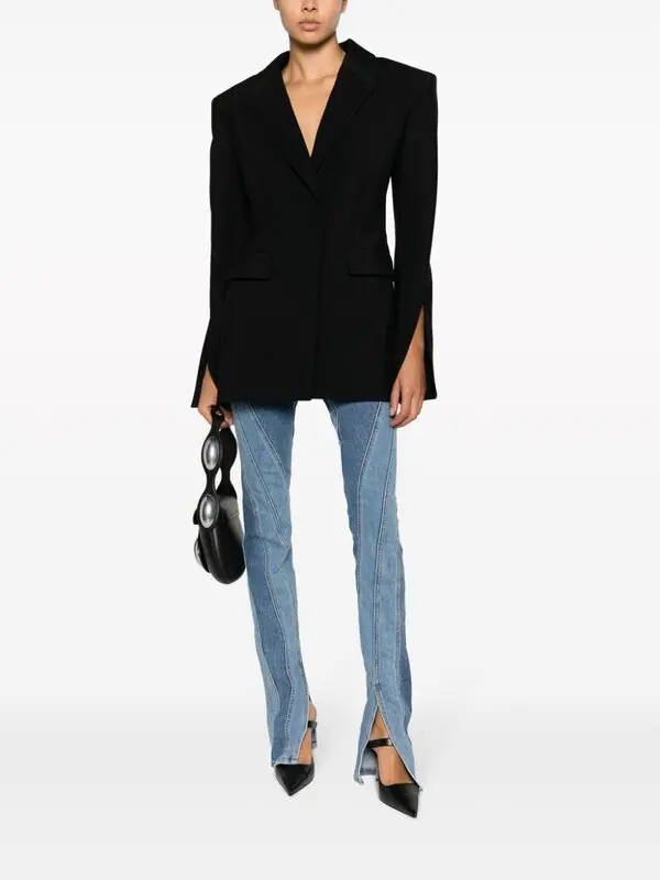 MUGLER Open-back Single-breasted Blazer