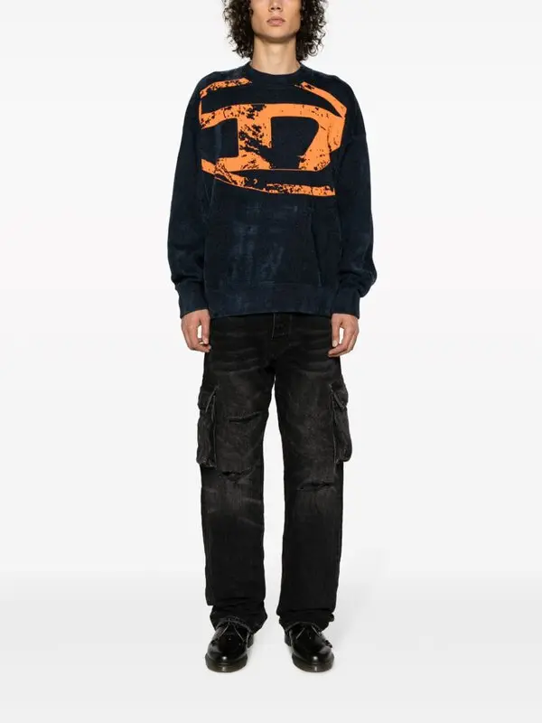 DIESEL® Logo Jacquard Chenille Sweatshirt