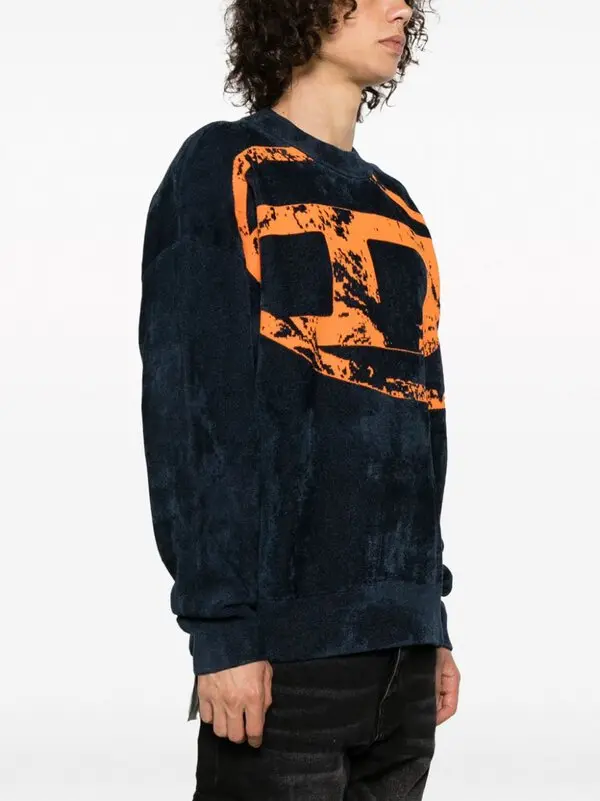 DIESEL® Logo Jacquard Chenille Sweatshirt