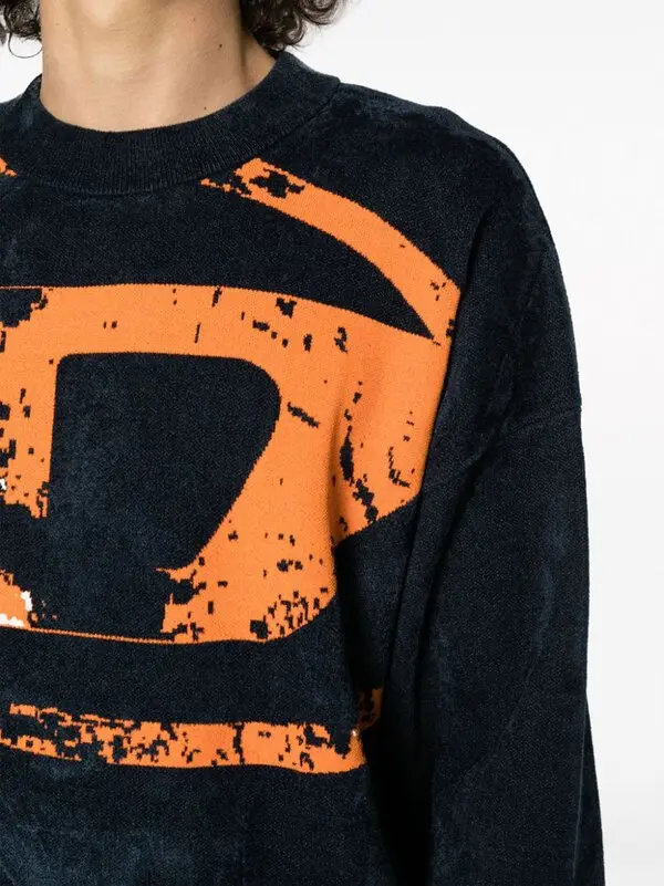 DIESEL® Logo Jacquard Chenille Sweatshirt