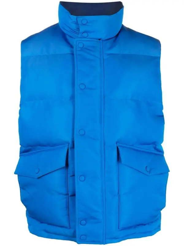 Alexander McQueen Graffiti Logo-print Gilet - Blue