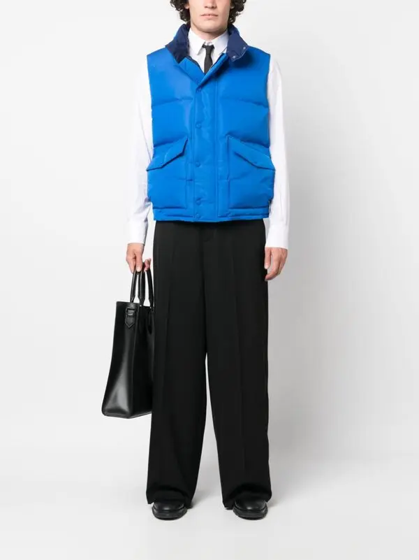 Alexander McQueen Graffiti Logo-print Gilet - Blue
