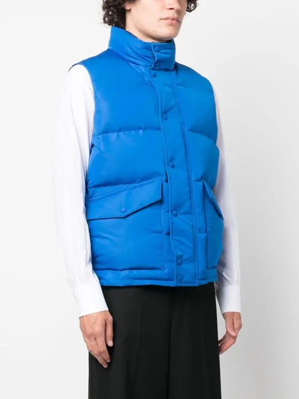 Alexander McQueen Graffiti Logo-print Gilet - Blue