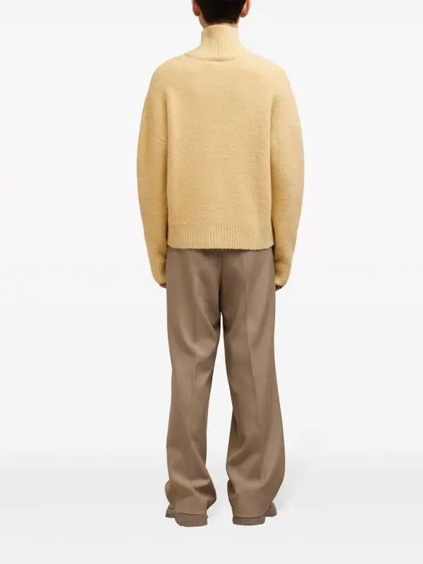 AMI Paris Cloudy Wool De Coeur Jumper - Neutrals