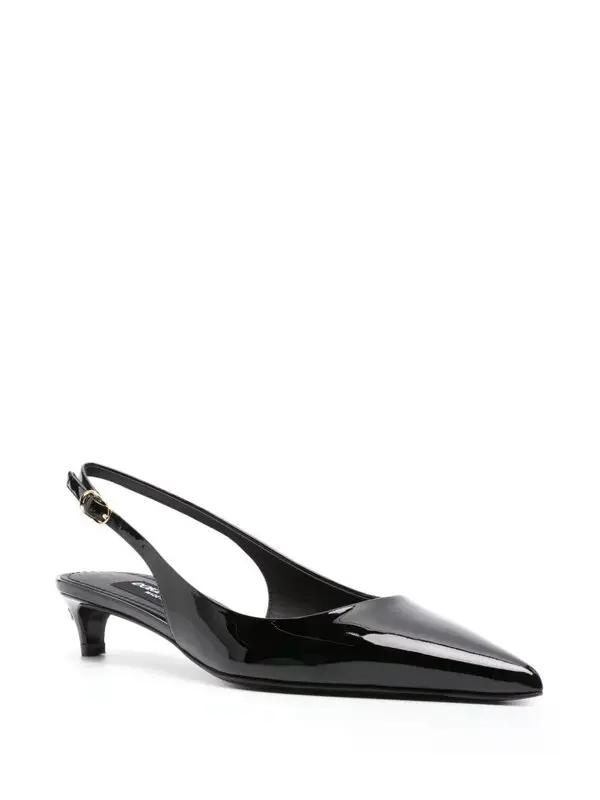 Dolce & Gabbana 40mm Patent Slingback Pumps - Black