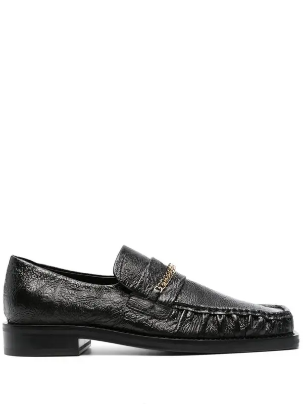 Martine Rose Chain-detail Leather Loafers - Black
