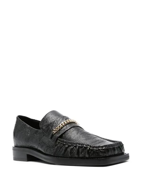 Martine Rose Chain-detail Leather Loafers - Black