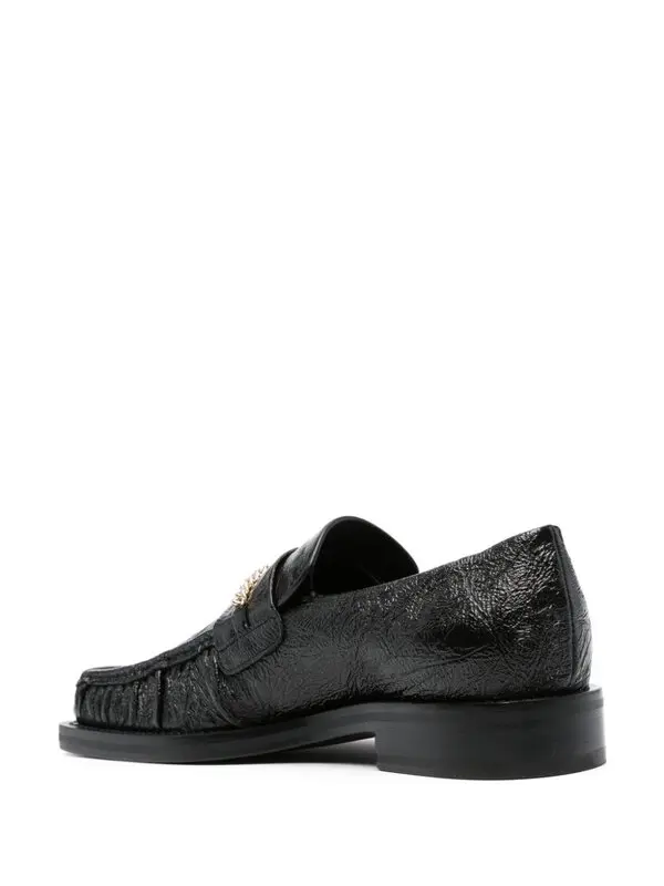 Martine Rose Chain-detail Leather Loafers - Black