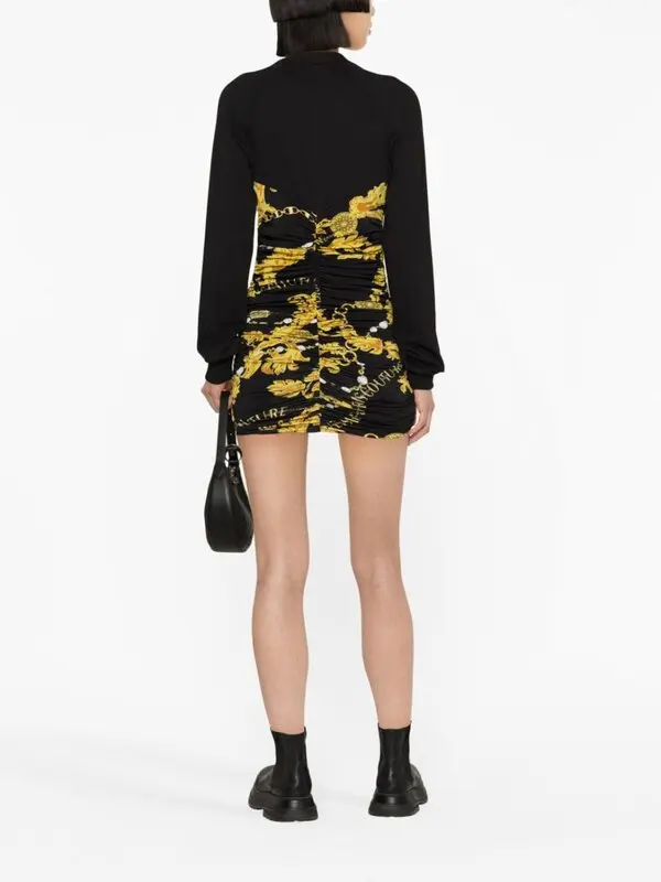Versace Logo-print Cut-out Minidress