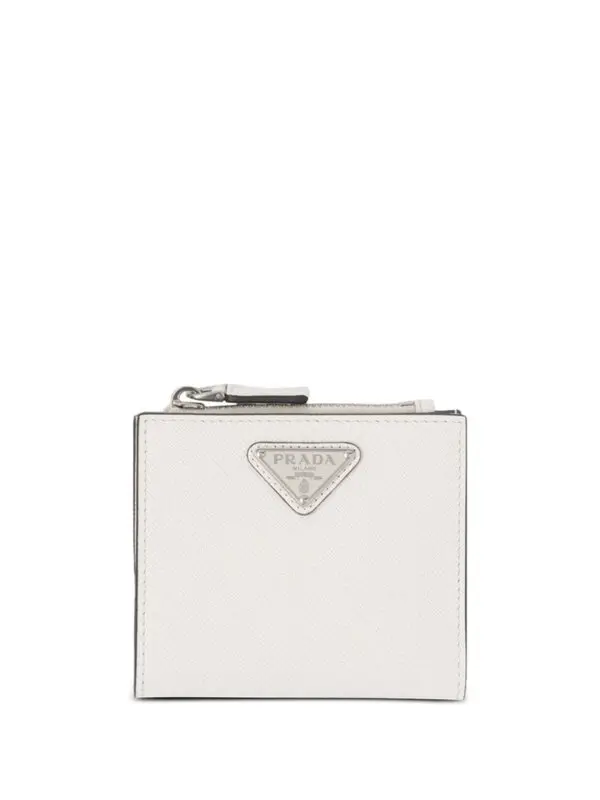 Prada Small Saffiano Leather Wallet - White
