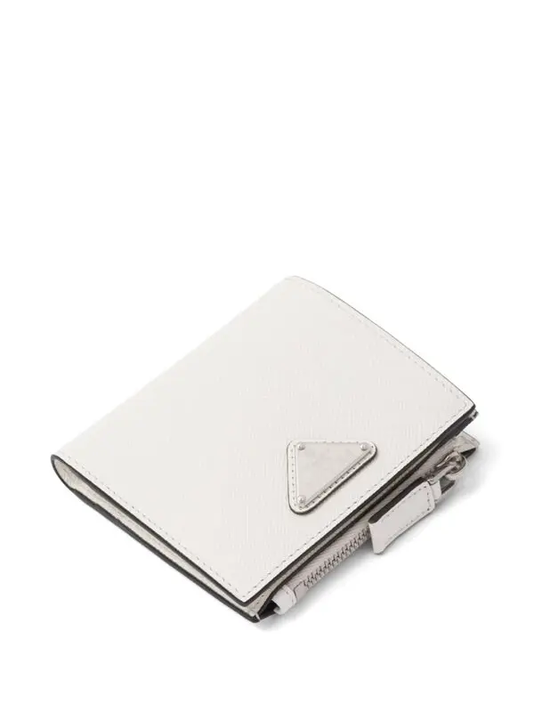 Prada Small Saffiano-leather Wallet - White