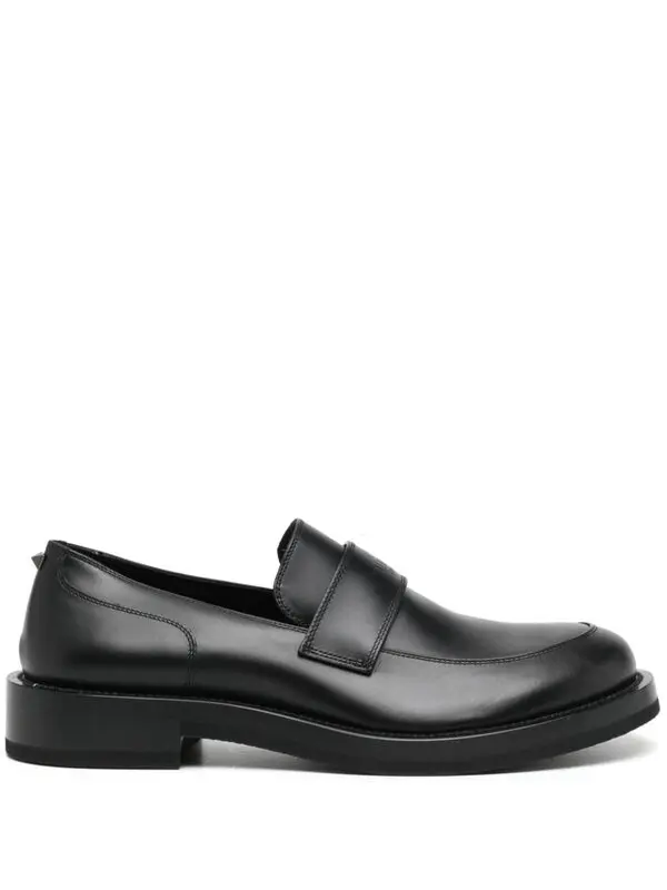 Valentino Garavani Logo-debossed Leather Loafers
