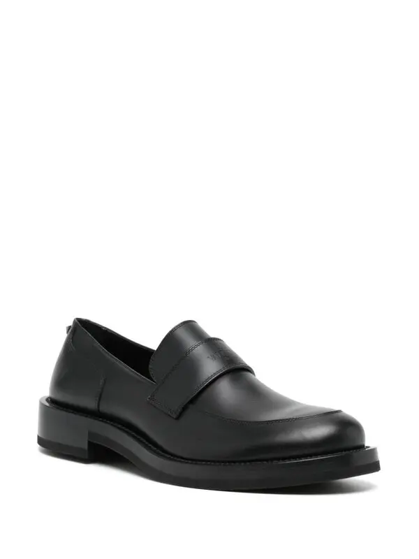 Valentino Garavani Logo-debossed Leather Loafers