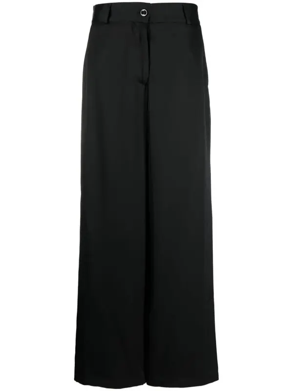 JIL SANDER High-waisted Wide-leg Trousers - Black