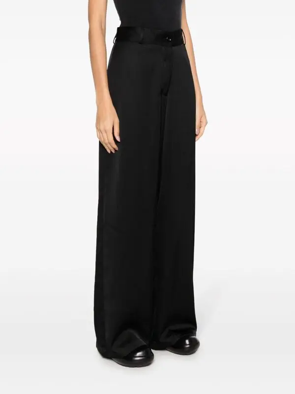 JIL SANDER High-waisted Wide-leg Trousers - Black
