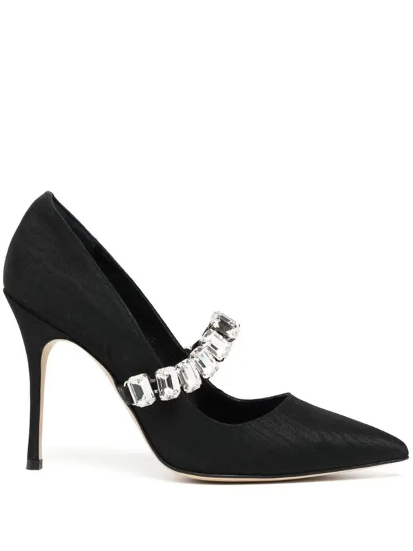 Manolo Blahnik 100mm Crystal Embellished Pumps