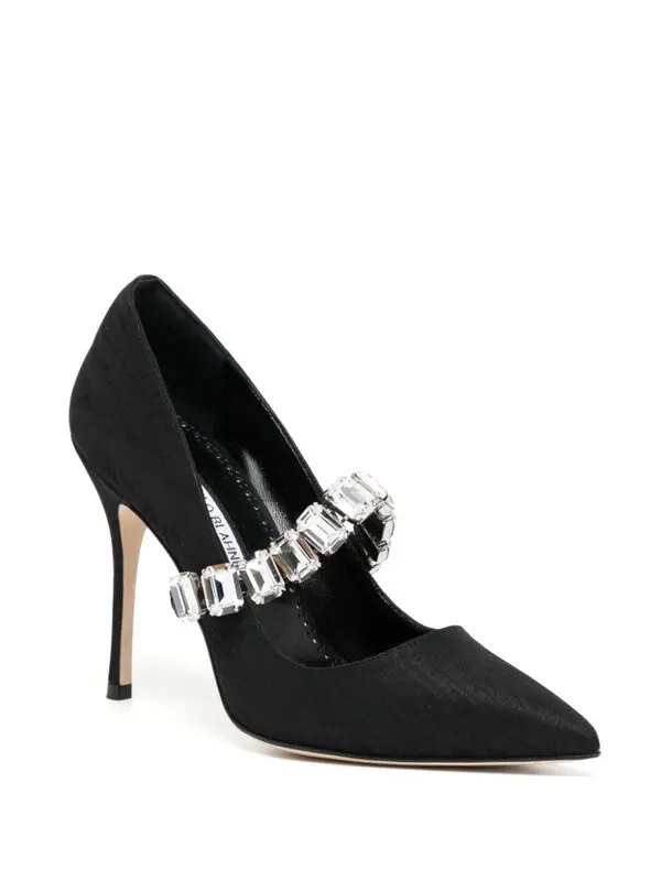 Manolo Blahnik 100mm Crystal Embellished Pumps