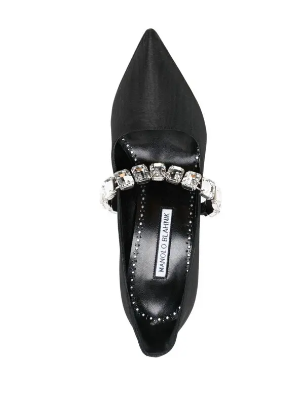 Manolo Blahnik 100mm Crystal Embellished Pumps