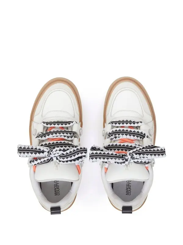 COUNTY OF MILAN Marcelo Burlon Ticinella Lace-up Sneakers - White