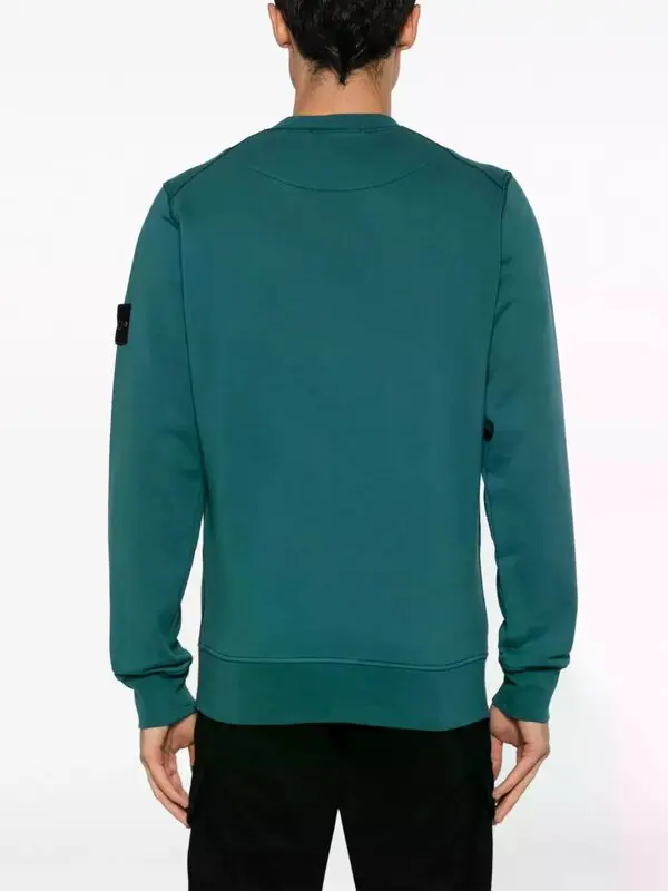 Stone Island Compass-patch Cotton Sweatshirt