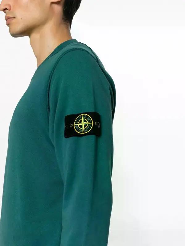 Stone Island Compass-patch Cotton Sweatshirt