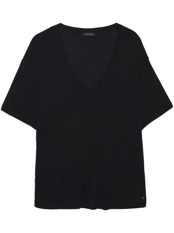 ANINE BING Vale V-neck T-shirt