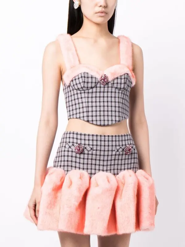 AREA Crystal-embellished Bustier