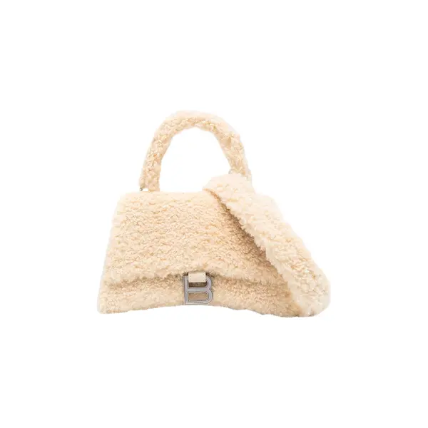 Balenciaga Small Hourglass Top Handle Bag - Tan
