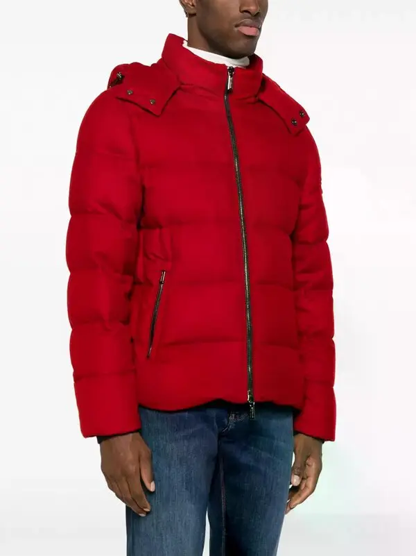 MOORER Brett Hooded Down Jacket - Red