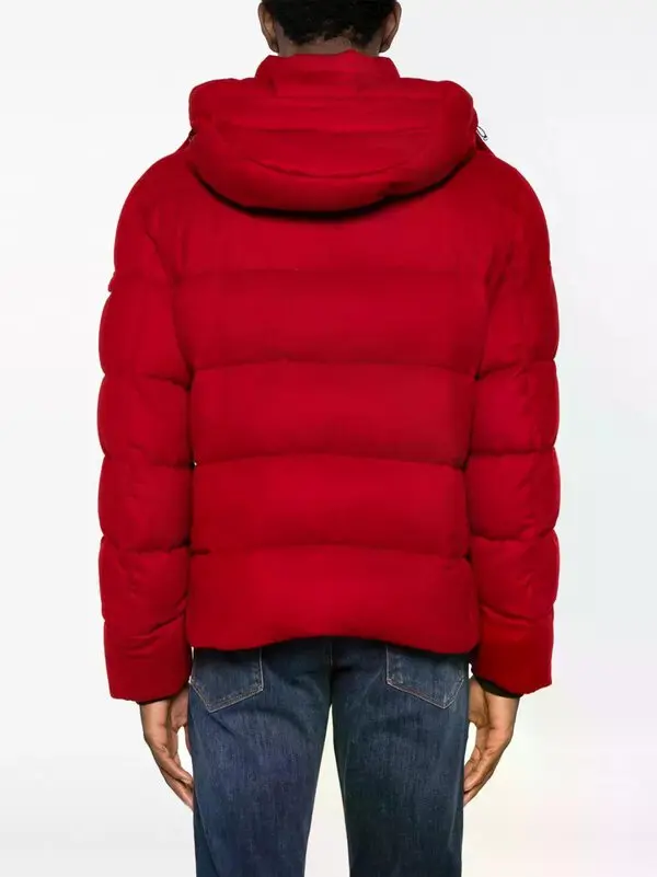 MOORER Brett Hooded Down Jacket - Red