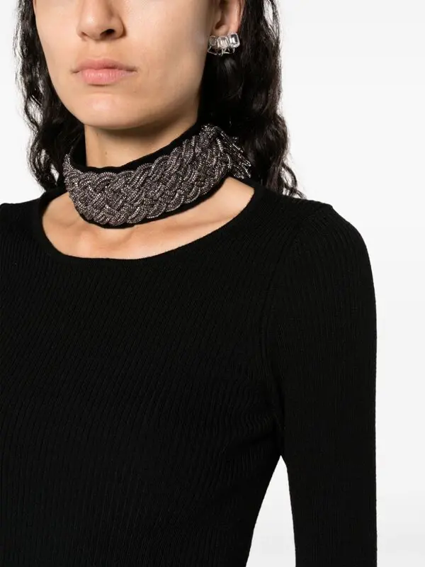 Giuseppe Di Morabito Crystal-embellished Knit Jumper