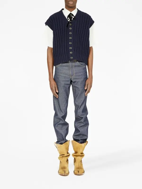 MAISON MARGIELA Ribbed-knit Wool Vest