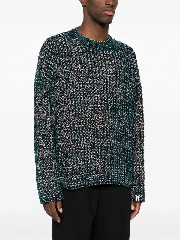 BONSAI Logo-patch Mélange-knit Jumper