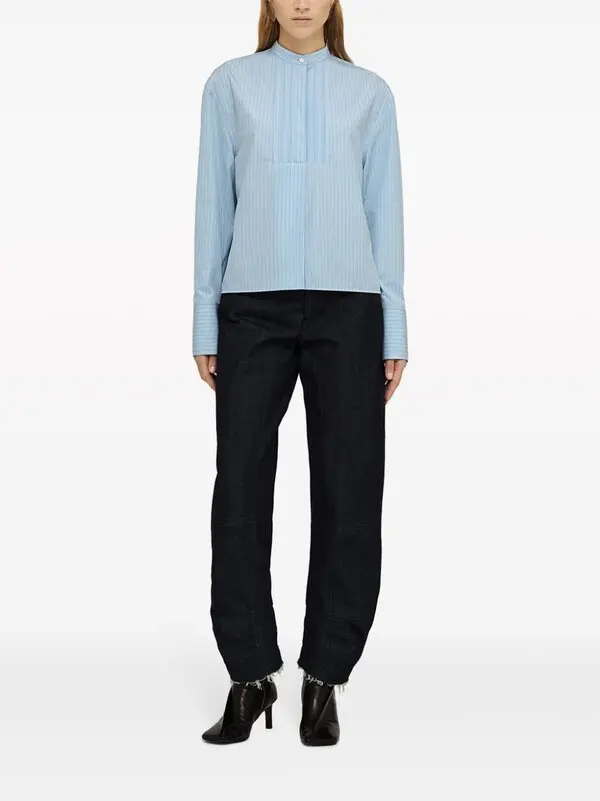 JIL SANDER Striped Cotton Shirt - Blue