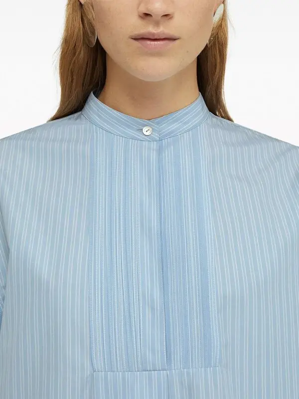 JIL SANDER Striped Cotton Shirt - Blue