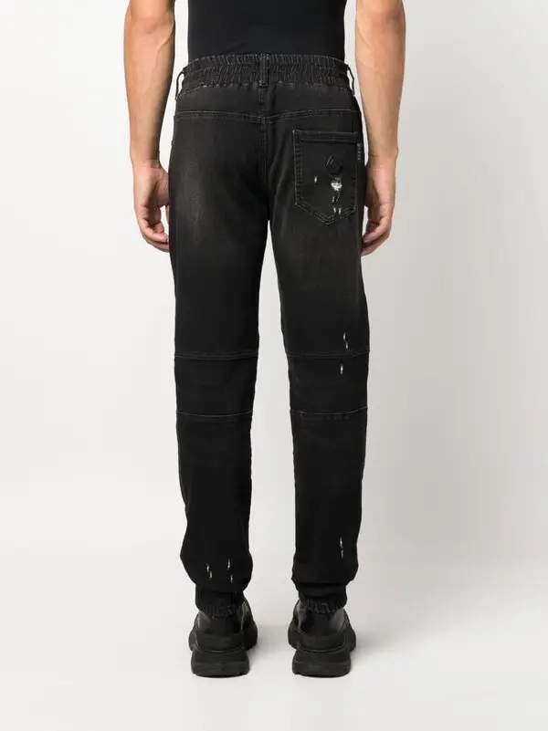Philipp Plein Drawstring-waist Tapered Jeans