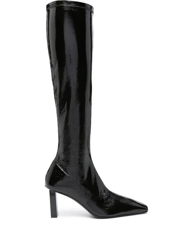 COURREGES 80mm Knee-high Leather Boots