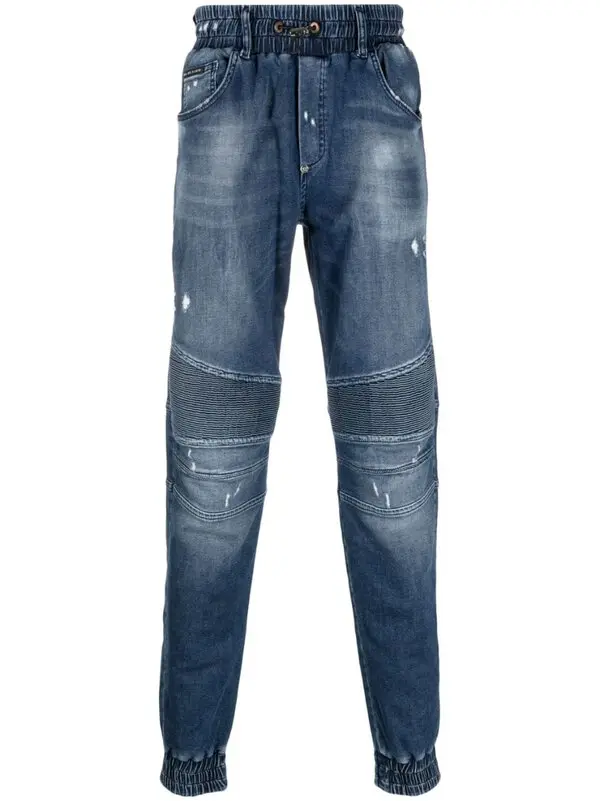 Philipp Plein Mid-rise Tapered-leg Jeans